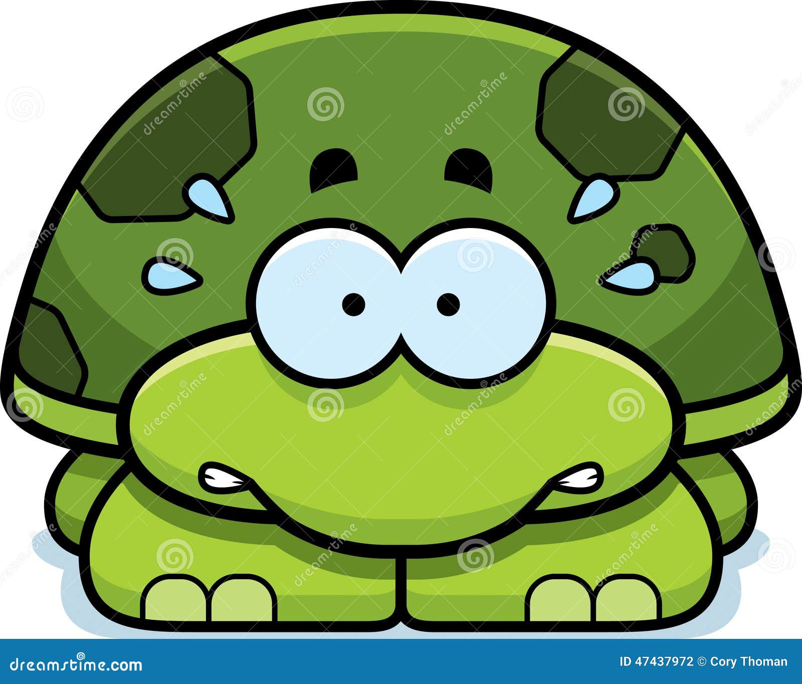 Nervous Little Turtle stock vector. Illustration of nervous - 47437972