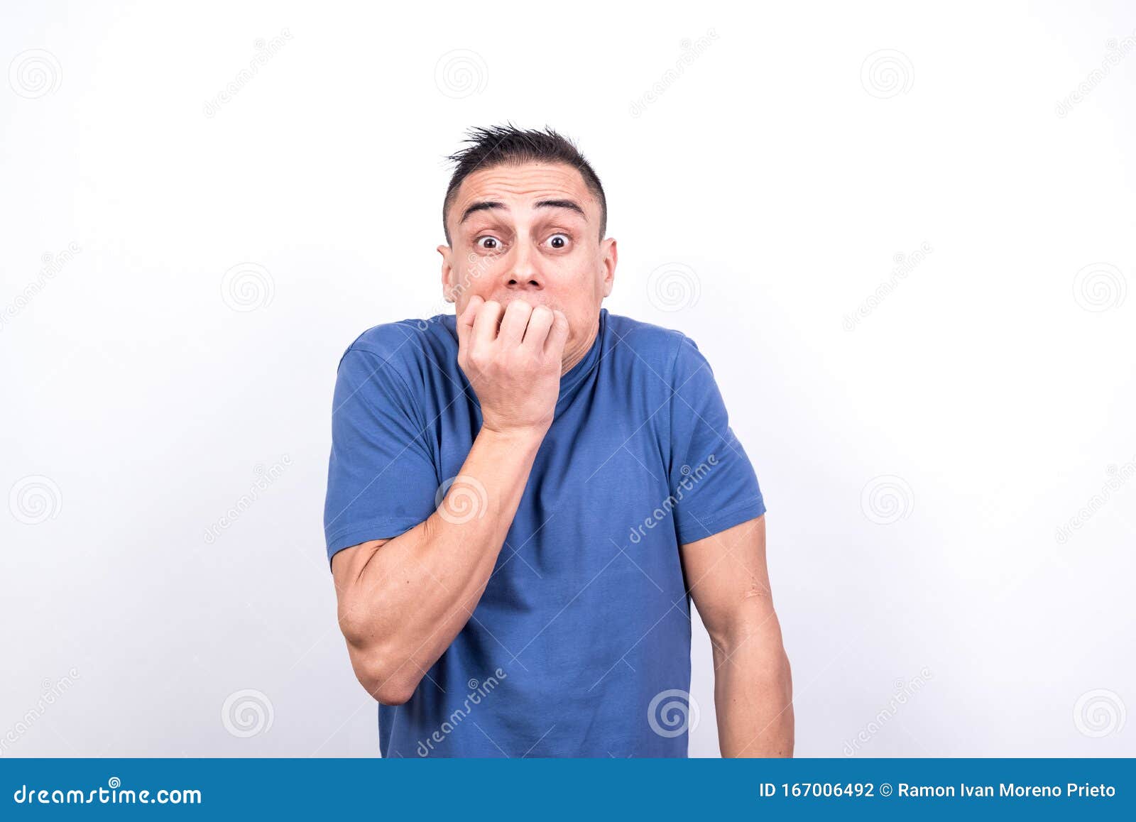 Nervous man stock photo. Image of middle, male, nerves - 167006492