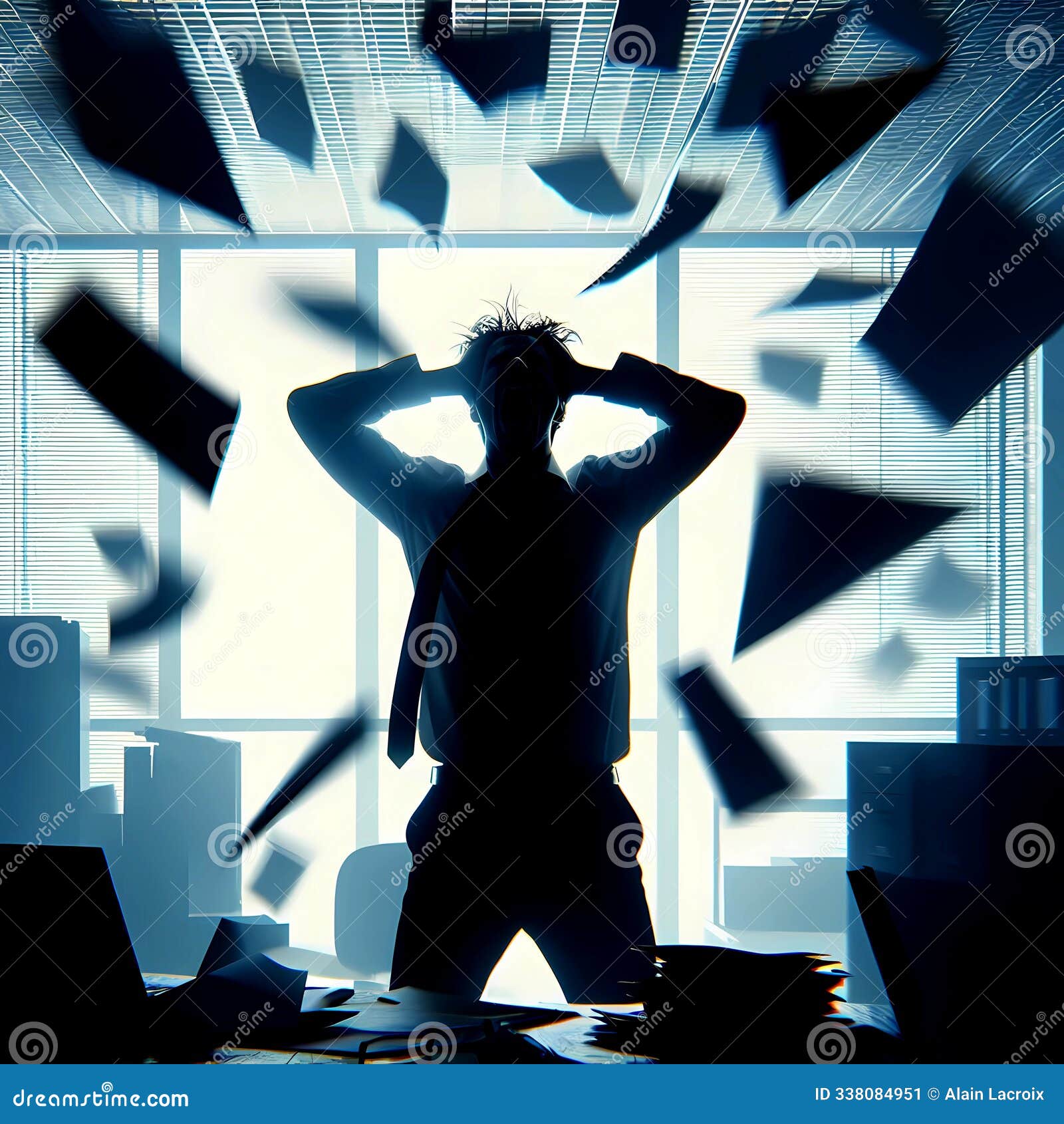 Work Or Job Overload And Stress Vector Concept With Businessman Symbol ...