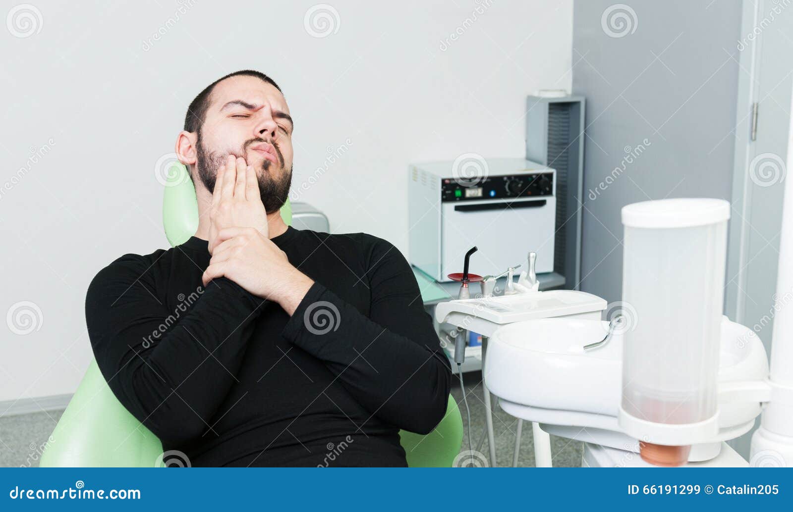 Nervous and Stressed Patient at Dentist Stock Image - Image of doctor ...