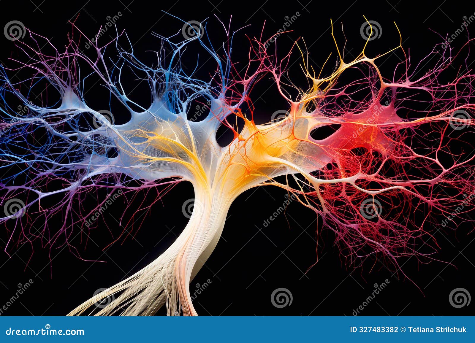 Nervous System Concept. Colorful Nervous Tree Stock Photo - Image of ...