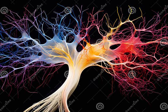 Nervous System Concept. Colorful Nervous Tree Stock Photo - Image of ...