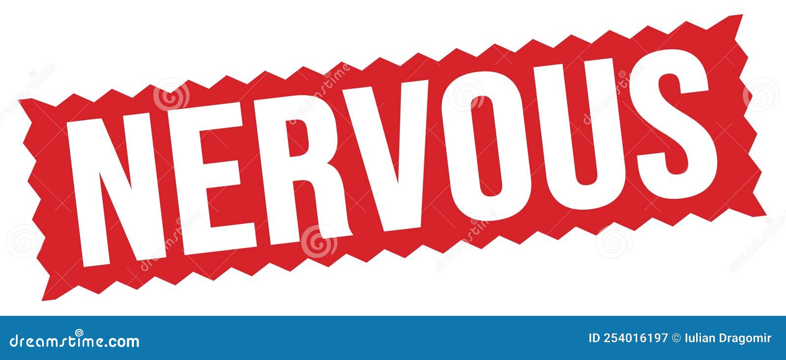 NERVOUS Text Written on Red Stamp Sign Stock Illustration ...