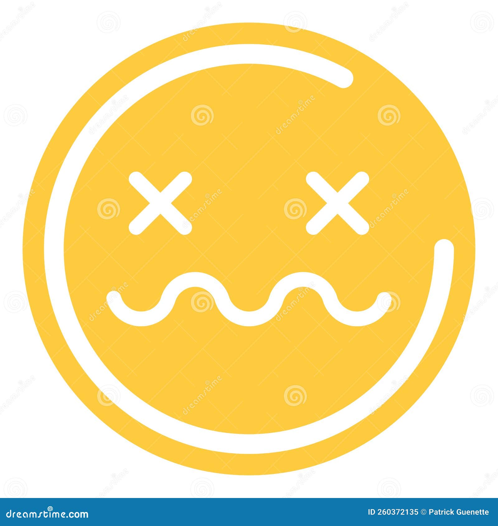 Nervous Yellow Emoticon, Icon Stock Vector - Illustration of cute, face ...