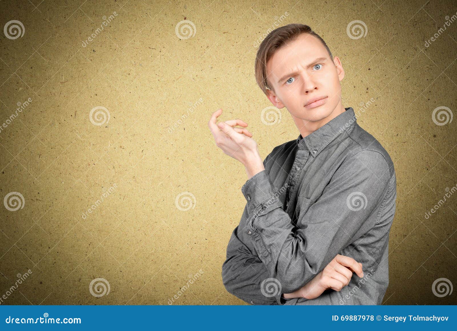 Nervous young man stock photo. Image of pain, caucasian - 69887978