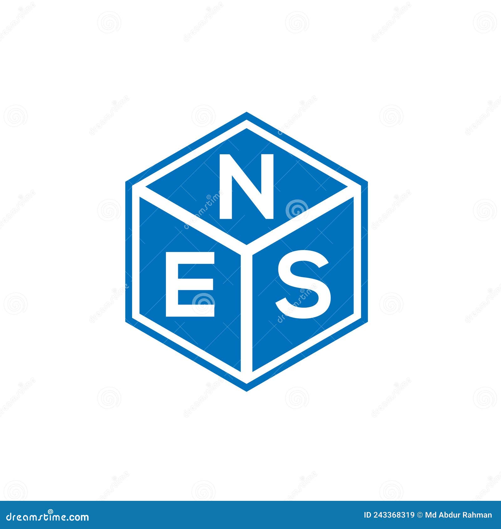 NES Letter Logo Design on Black Background. NES Creative Initials ...