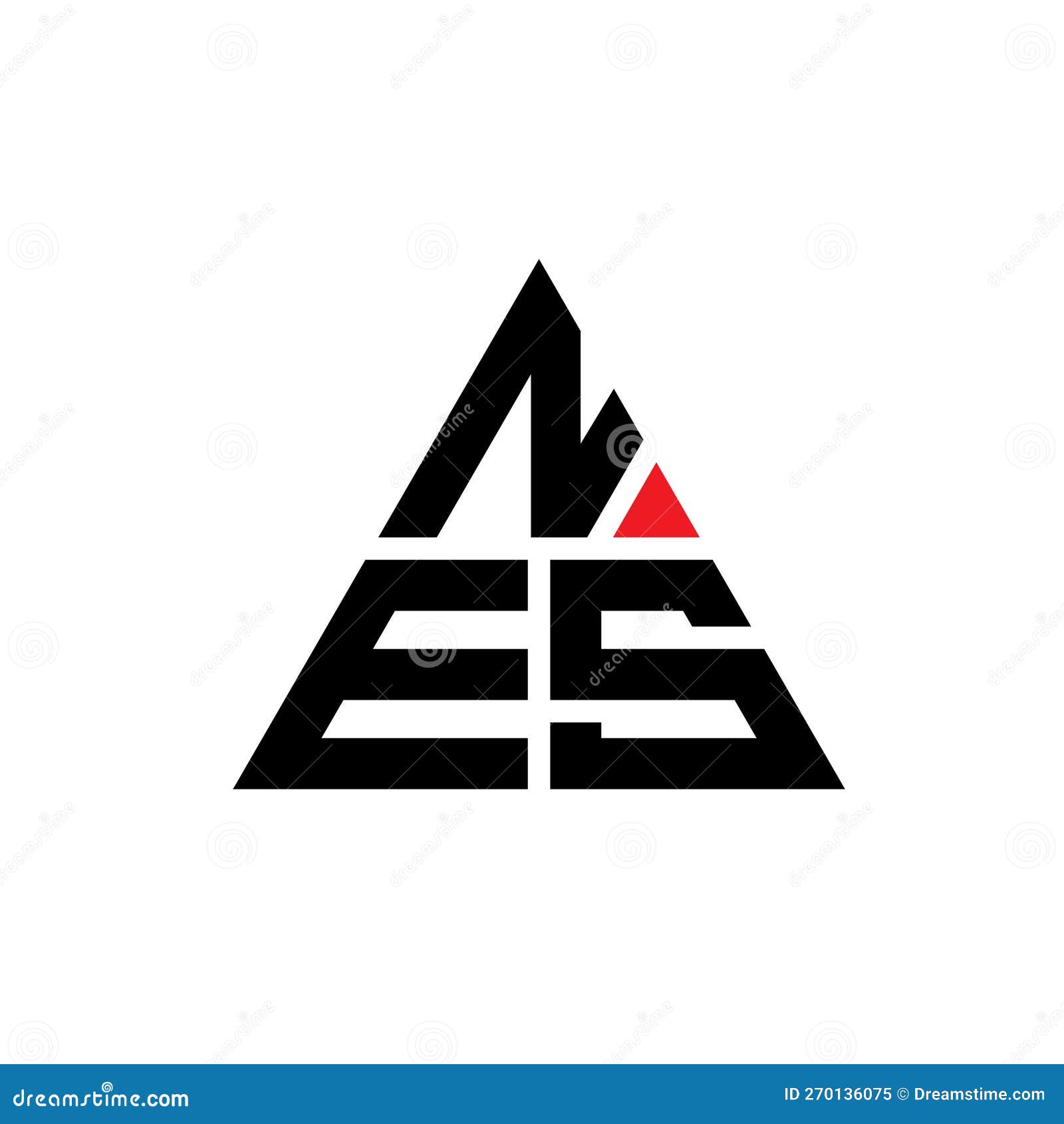 NES Triangle Letter Logo Design With Triangle Shape. NES Triangle Logo ...