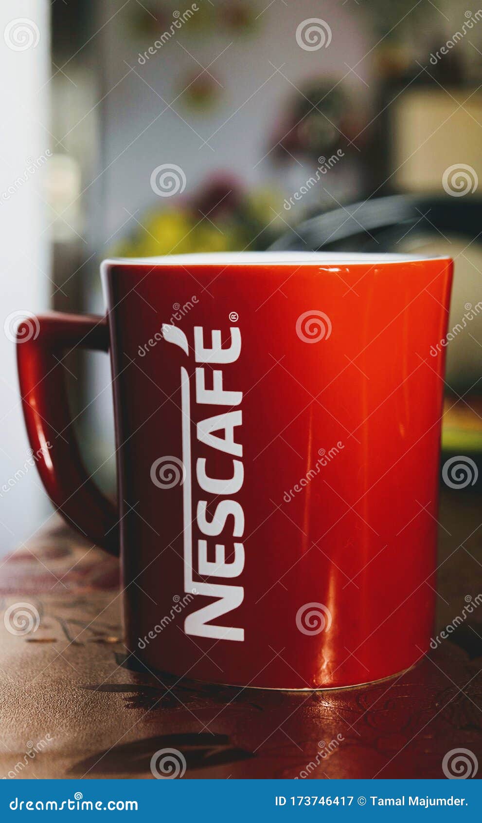Nescafe coffee mug (red) editorial photography. Image of product ...