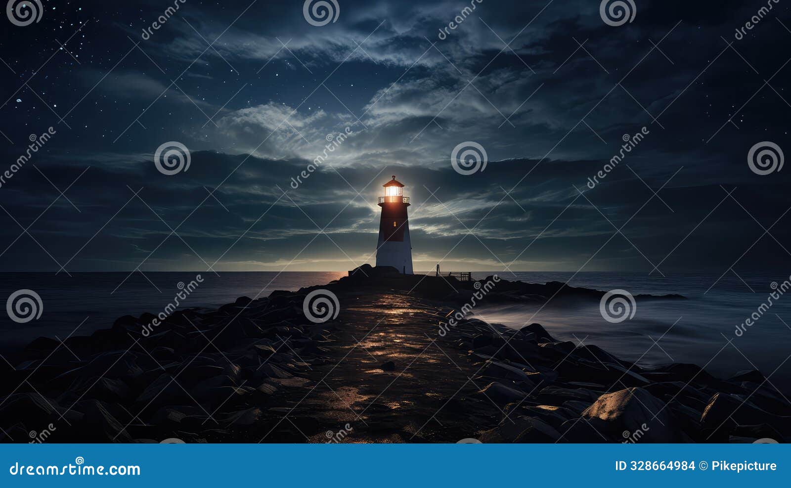 Ness lighthouse dark stock illustration. Illustration of dark - 328664984