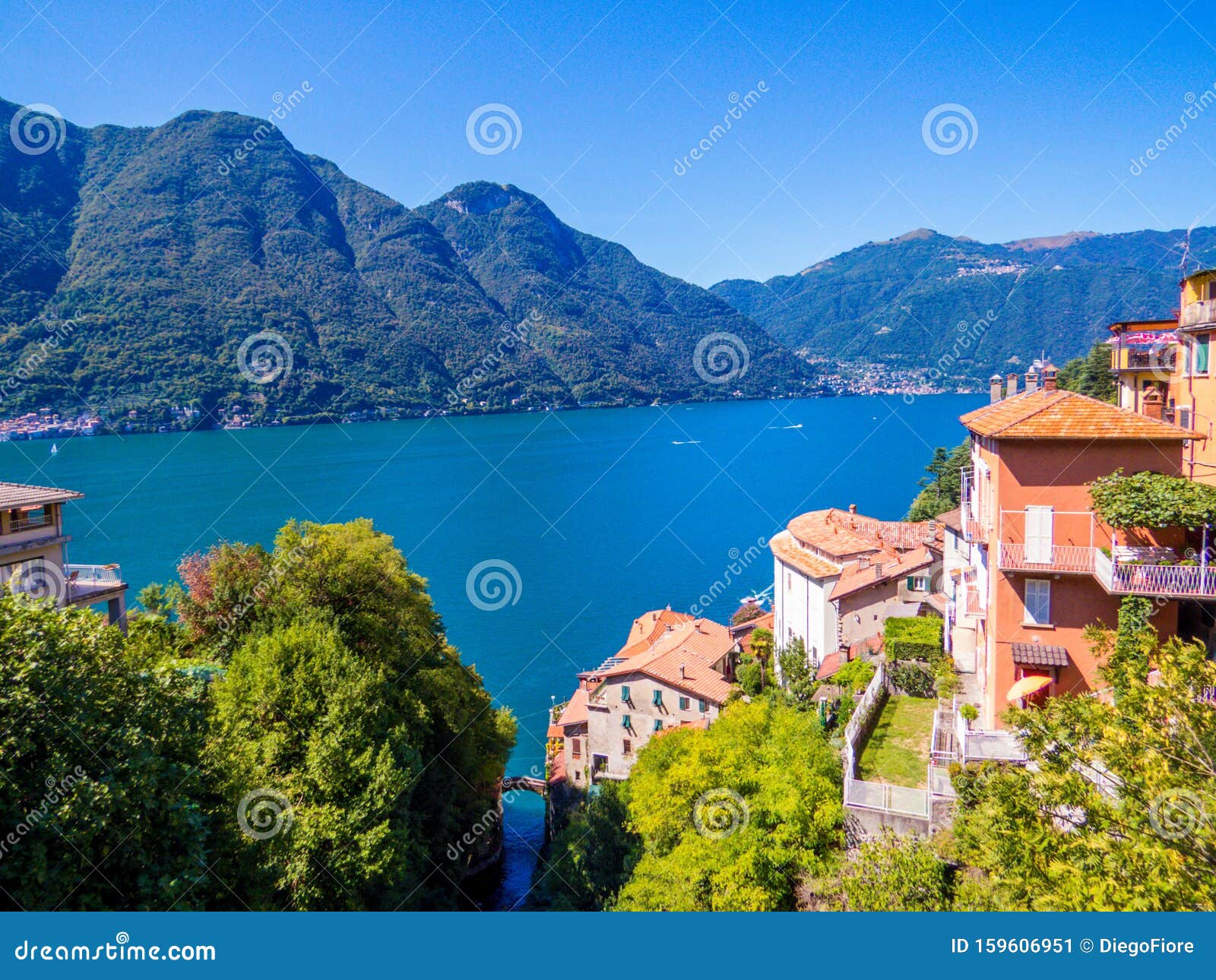 Nesso, Lake of Como, Italy stock image. Image of coastal - 159606951