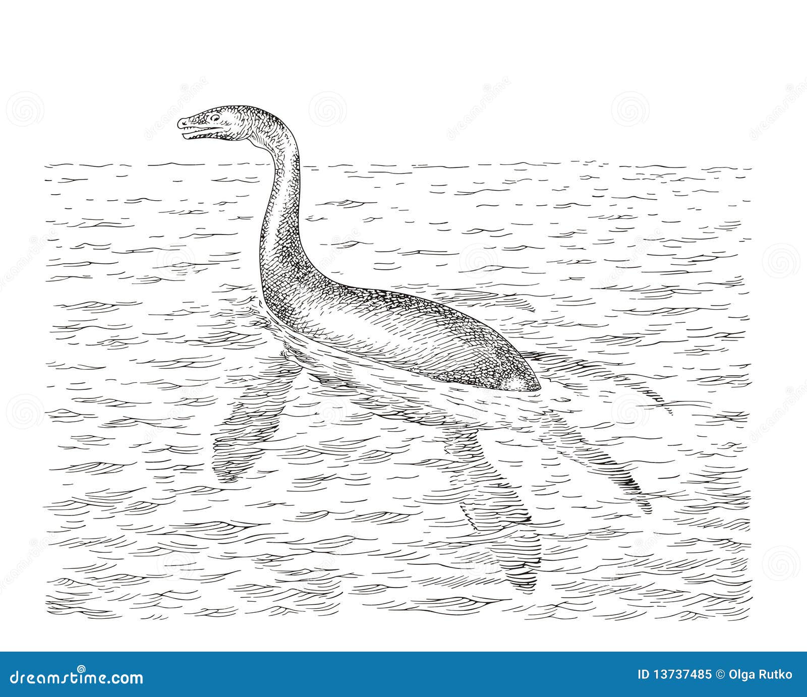 Nessy stock vector. Illustration of ancient, evolution - 13737485