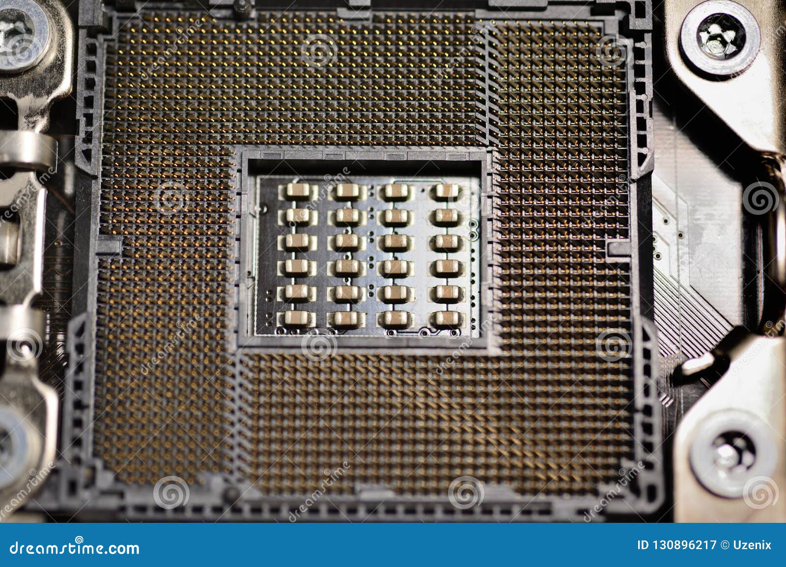 Nest, Socket for Installation of the Processor Close Up Stock Image ...