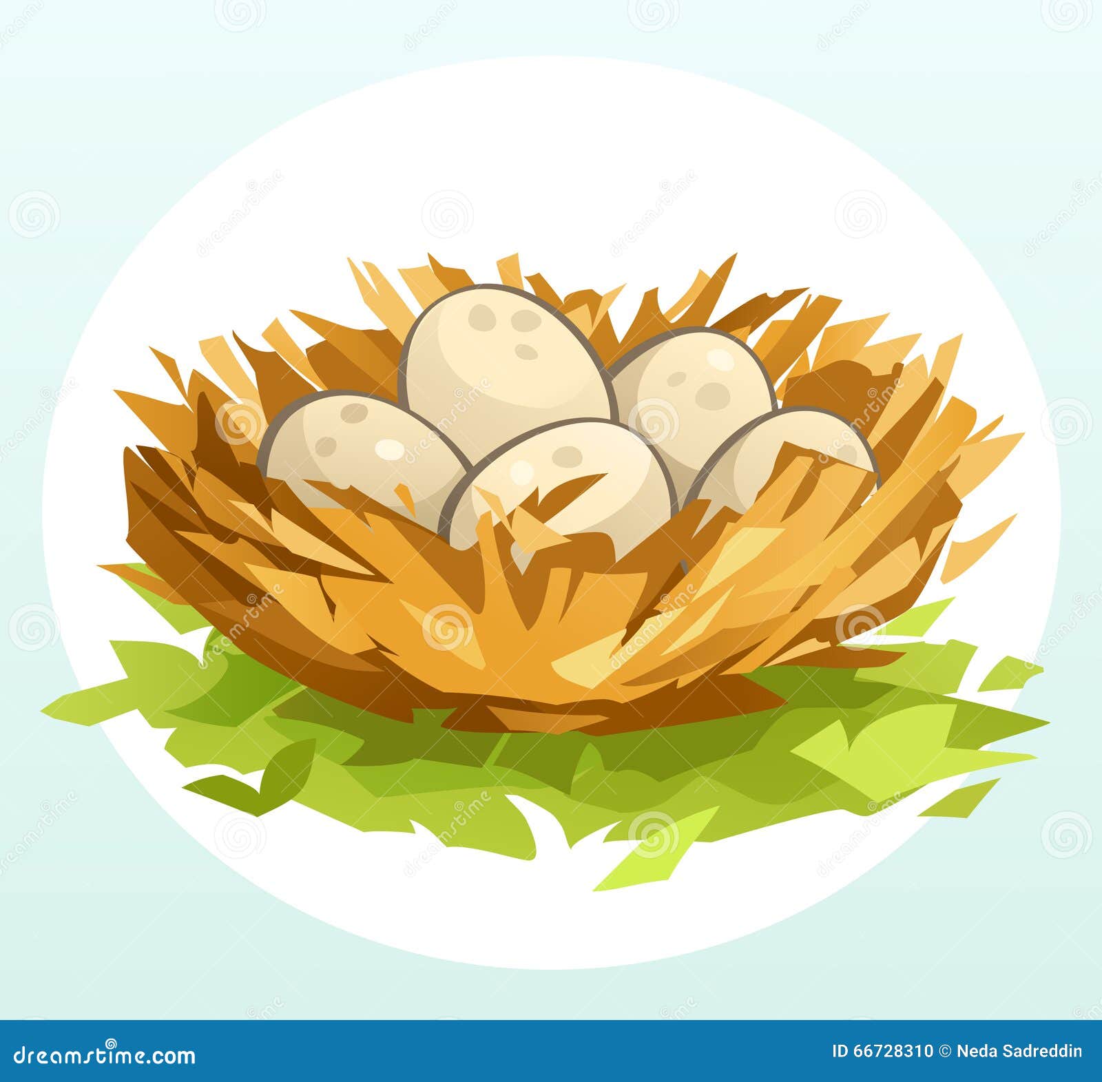 Nest stock vector. Illustration of farm, nest, fresh - 66728310