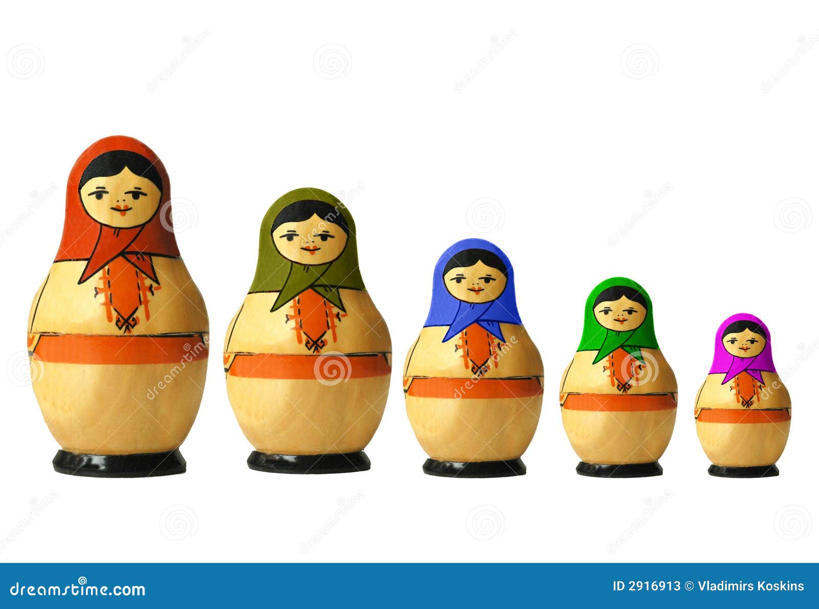 Group Of Nested Dolls Royalty-Free Stock Photography | CartoonDealer ...
