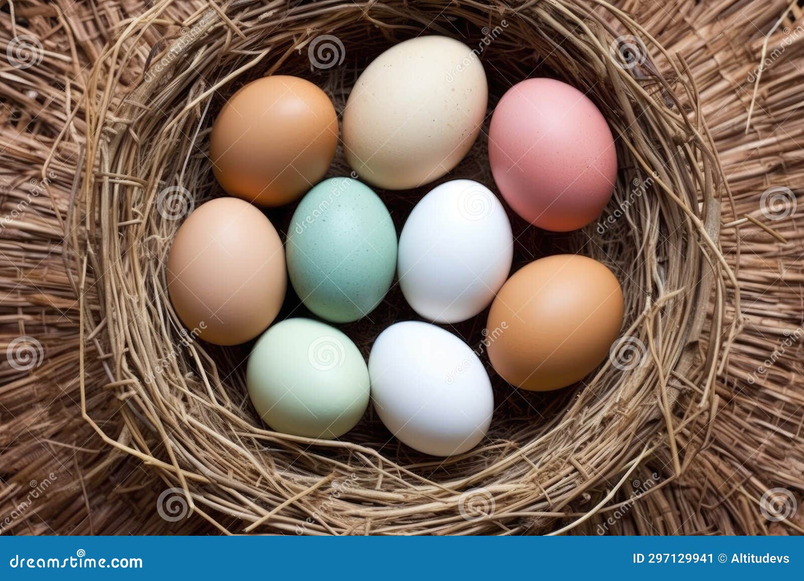 Nested Eggs Captured from a Top-down Perspective Stock Image - Image of ...