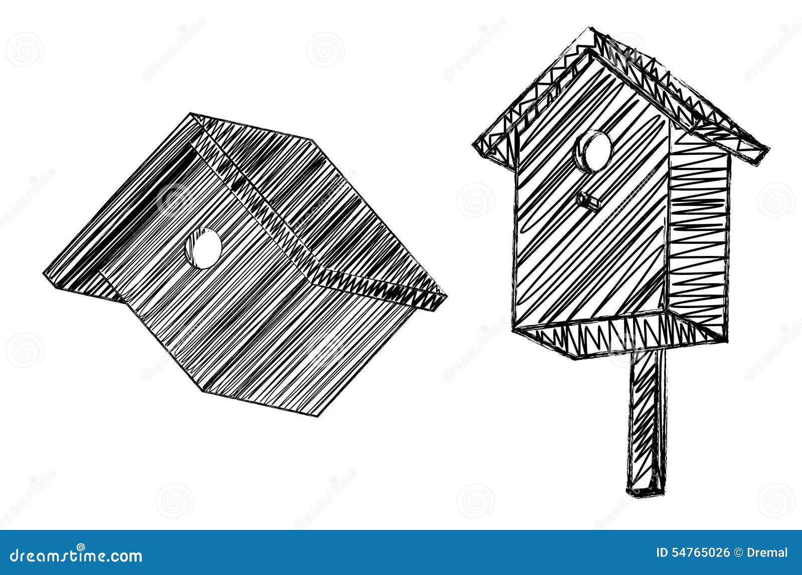 Nesting box stock vector. Illustration of roof, animal - 54765026