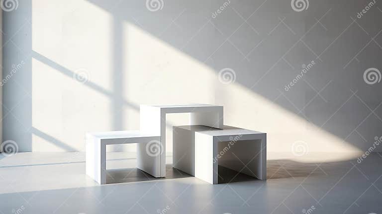 Modern Nesting Tables on Plain White Background Image Stock ...