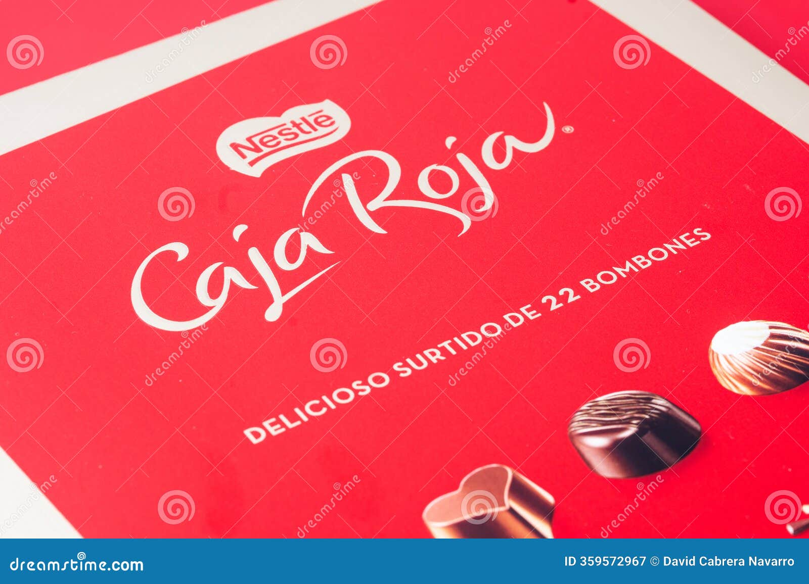Nestle Chocolate Red Box Isolated on Red Background Editorial ...