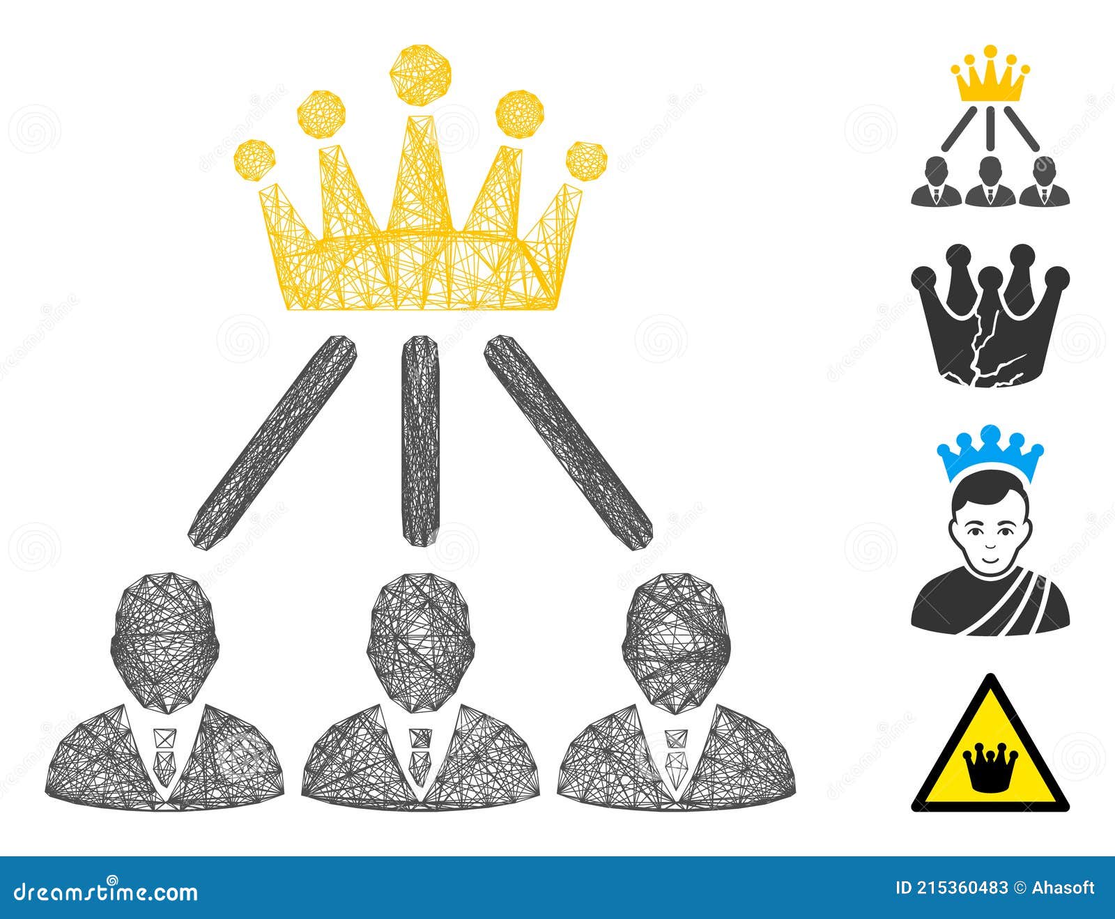 Net Administration Crown Vector Mesh Stock Vector - Illustration of ...