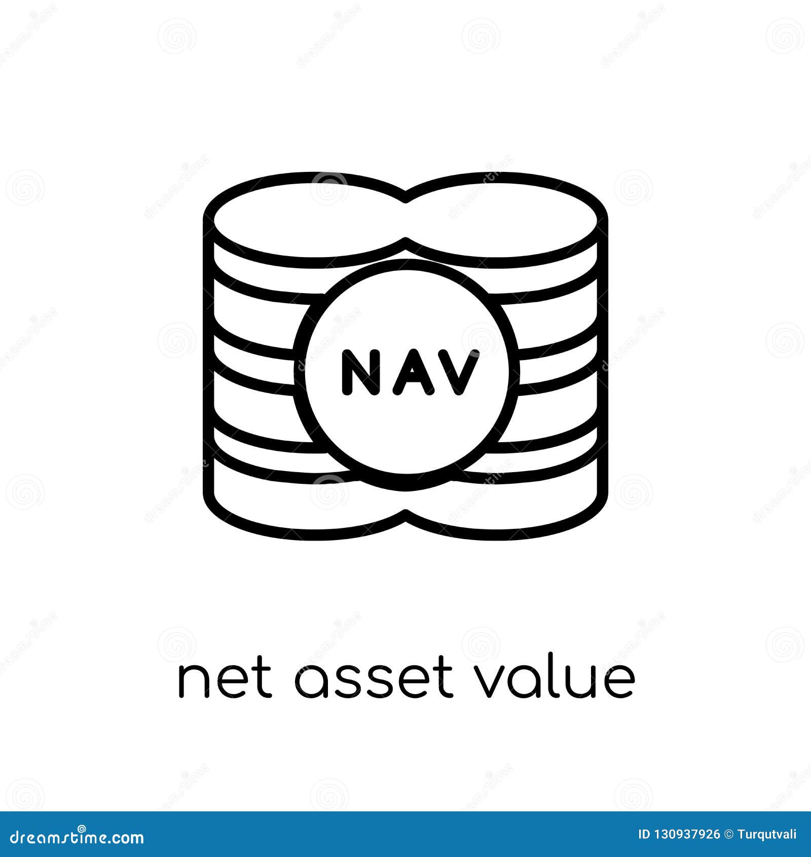 Net Asset Value Icon. Trendy Modern Flat Linear Vector Net Asset Stock ...