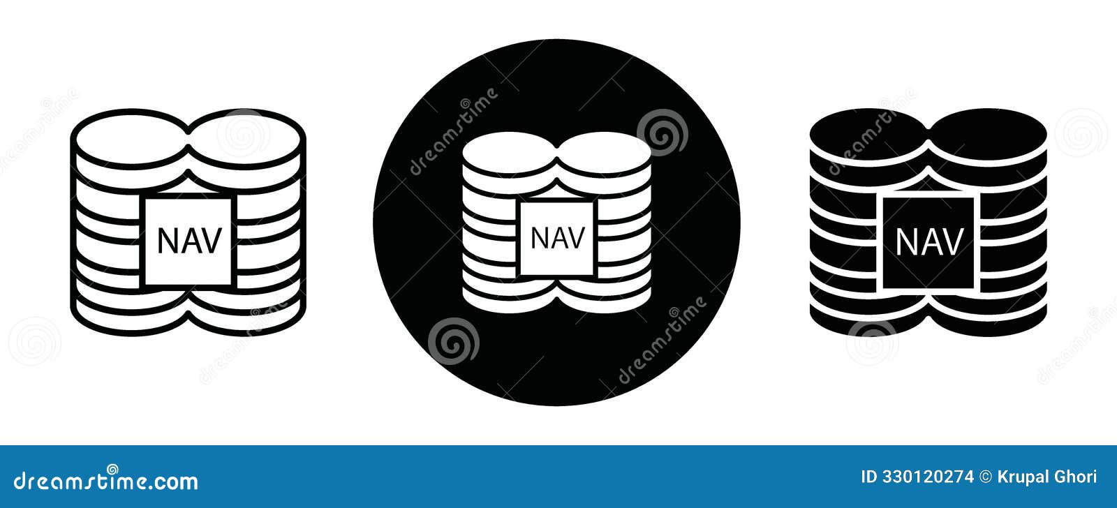 Net Asset Value Outline Icon Collection or Set. Net Asset Value Thin ...