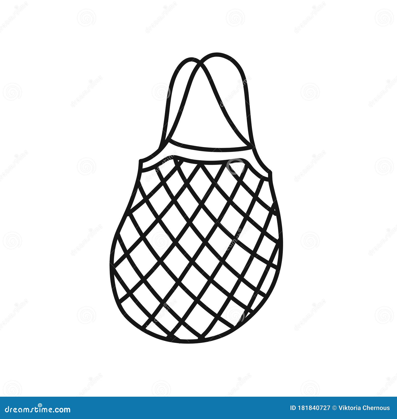 Net Bag Doodle Icon, Vector Illustration Stock Illustration ...