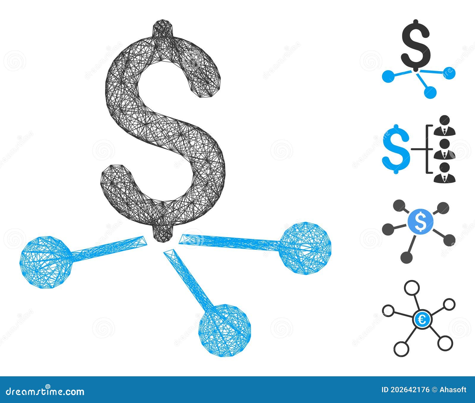 Net Bank Branches Vector Mesh Stock Vector - Illustration of interface ...