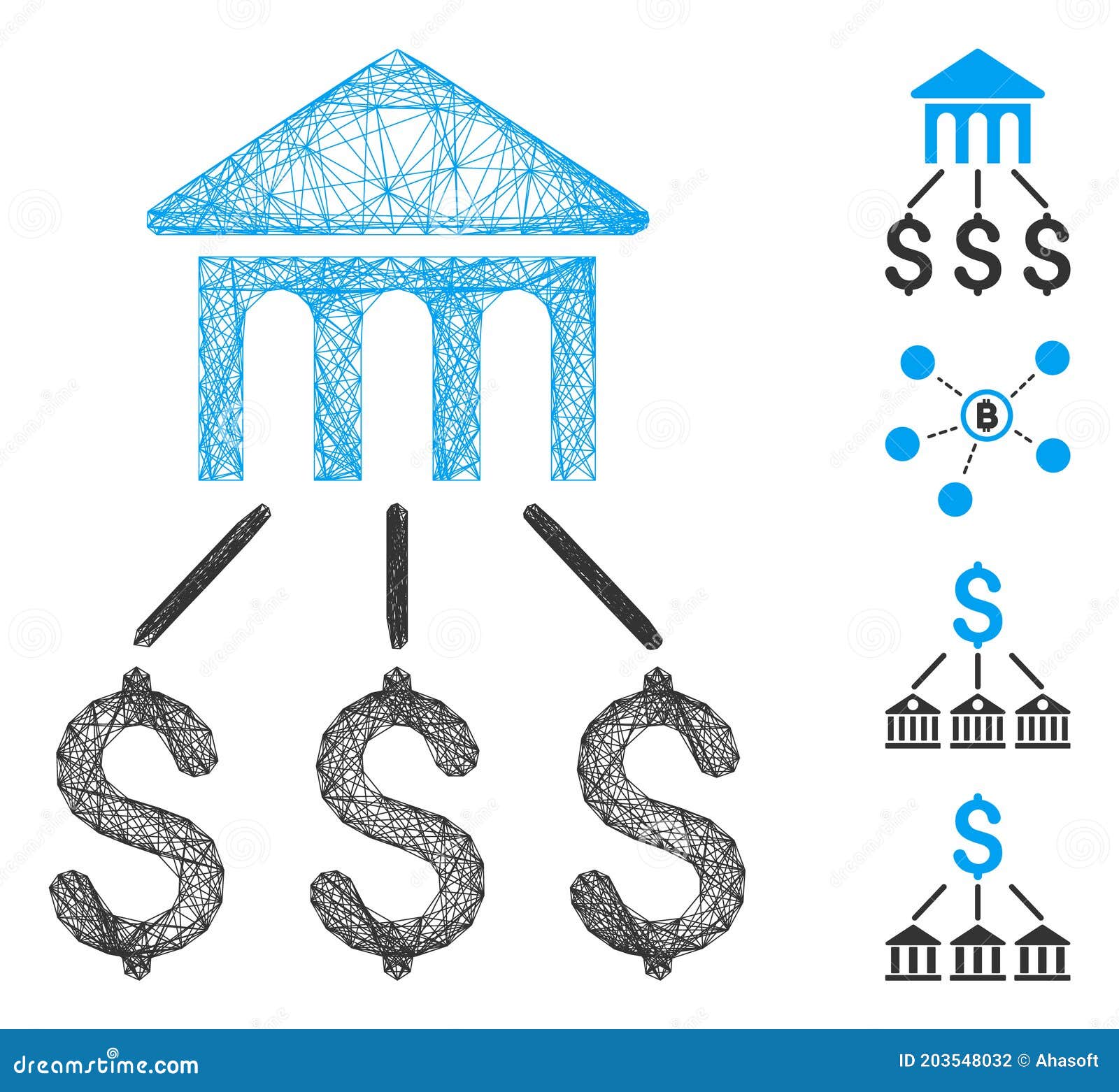 Bank Structure, Business File, Document Research Vector ...