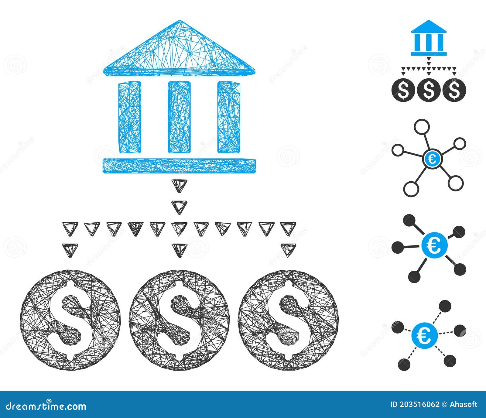 Bank Structure, Business File, Document Research Vector ...