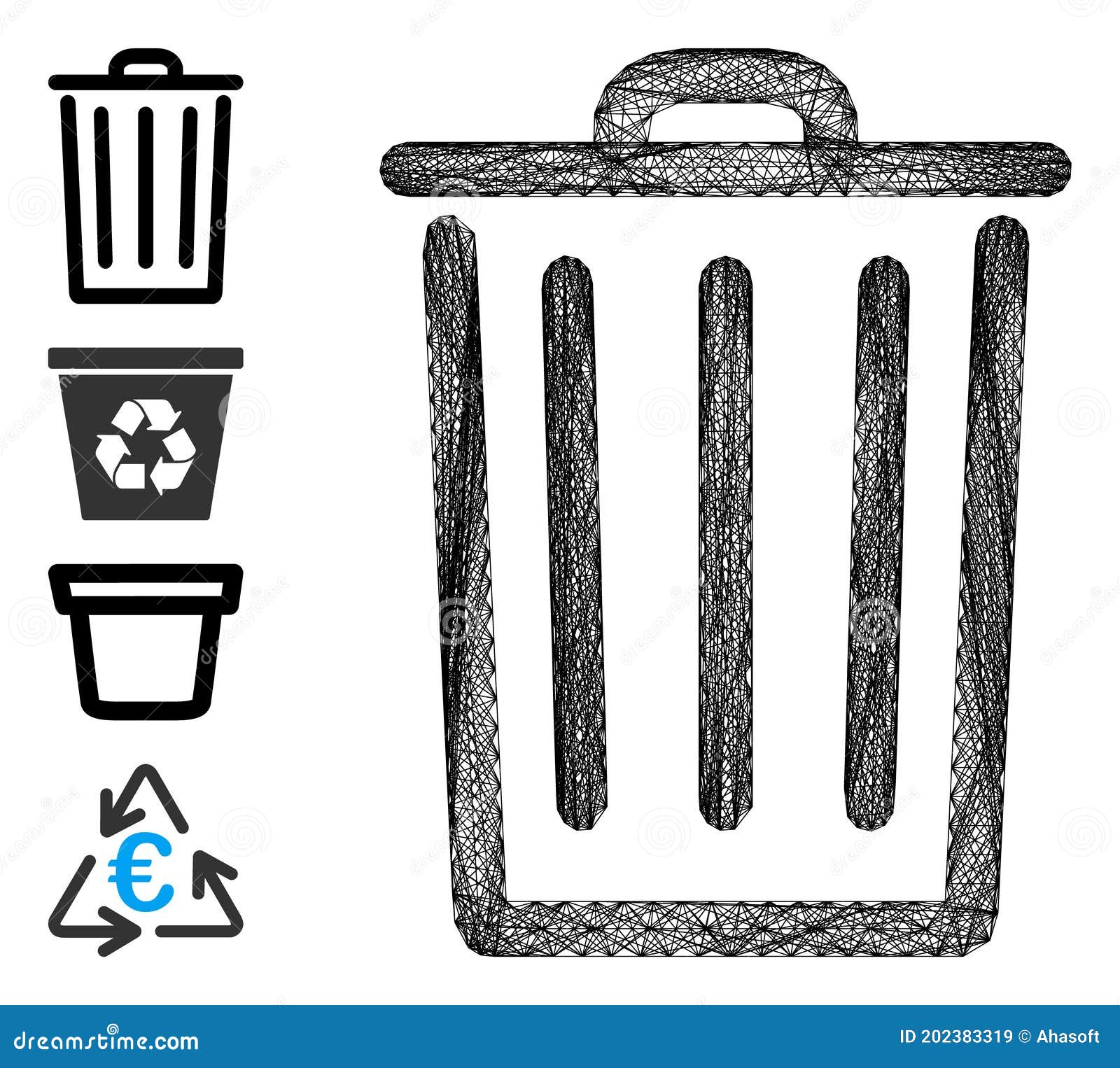 Net Bin Vector Mesh stock vector. Illustration of dust - 202383319