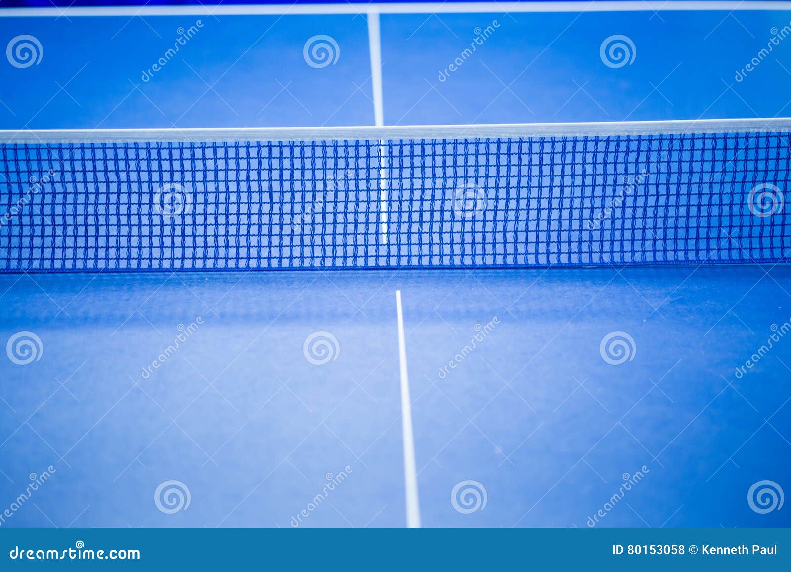 Net on Blue Ping Pong Table Stock Photo - Image of game, leisure: 80153058