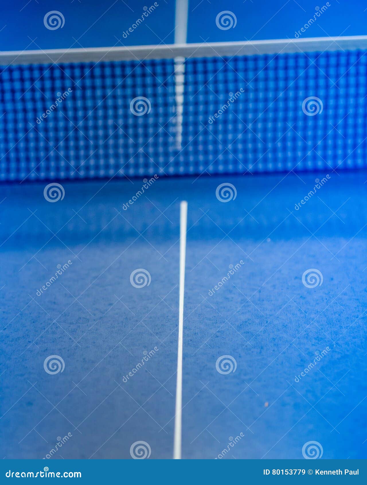 Net on Blue Ping Pong Table Stock Image - Image of game, line: 80153779