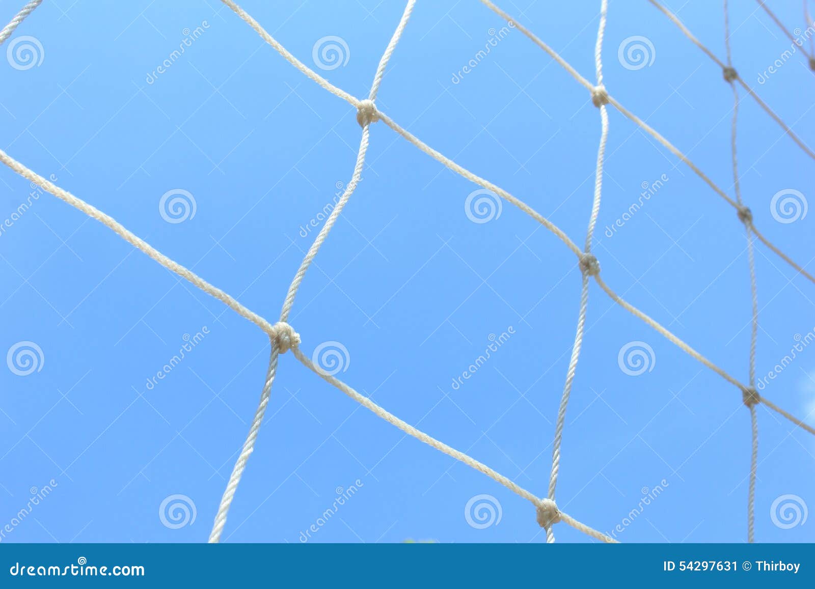 Net on the Blue Sky Background Stock Image - Image of football ...