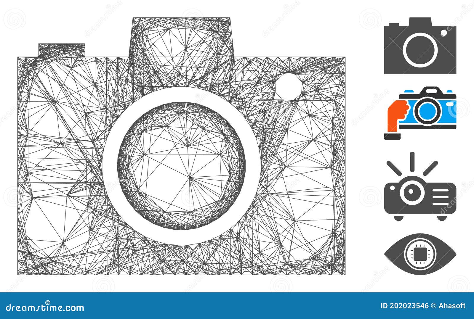 Net Camera Vector Mesh stock vector. Illustration of pattern - 202023546