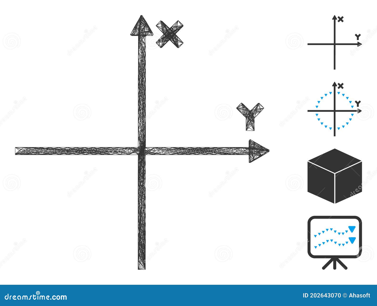 Crossing Axes Vector Image Illustration. Axes Vector Isolated. Best For ...