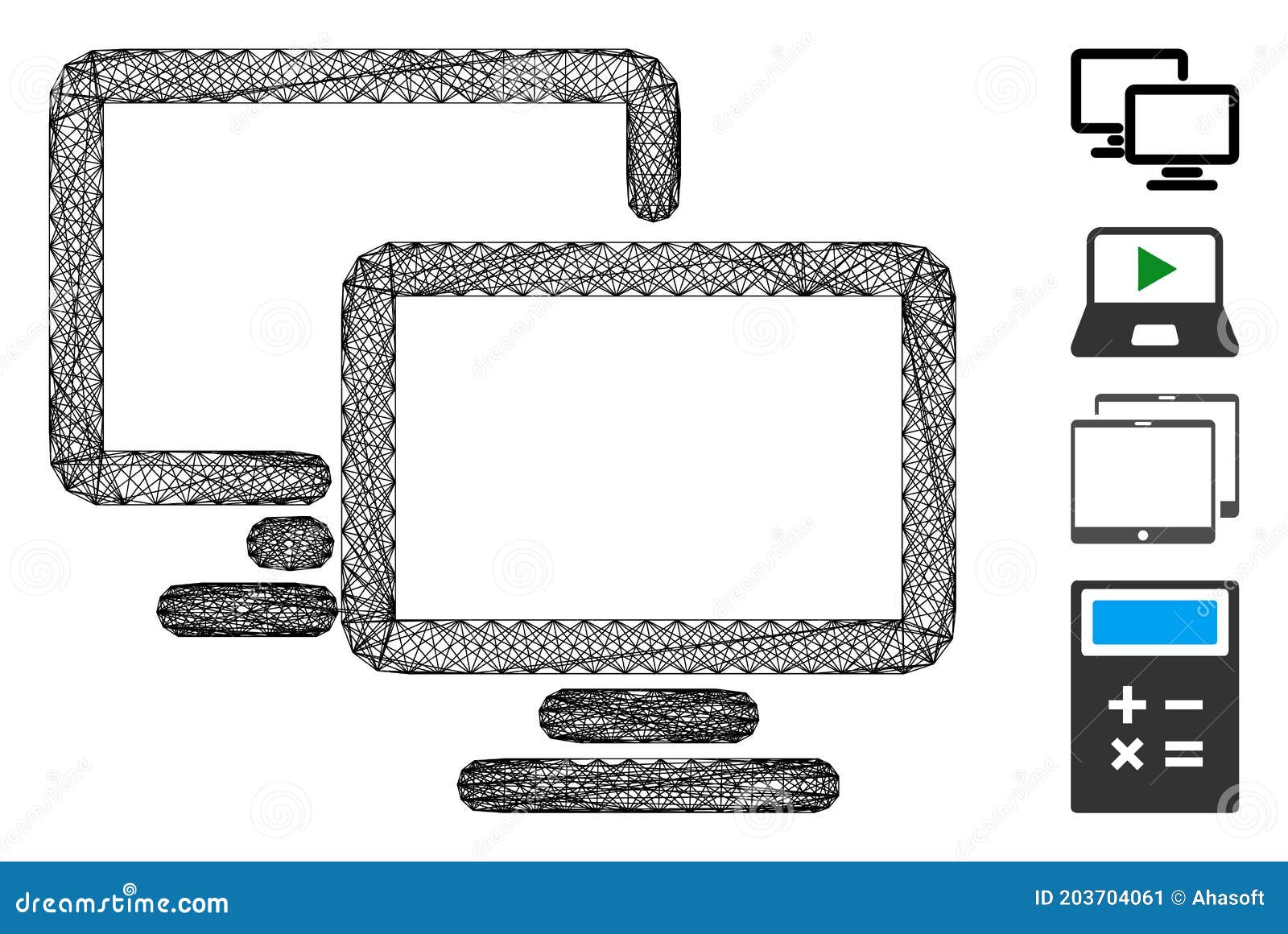 Net Computer Workgroup Vector Mesh Stock Illustration - Illustration of ...