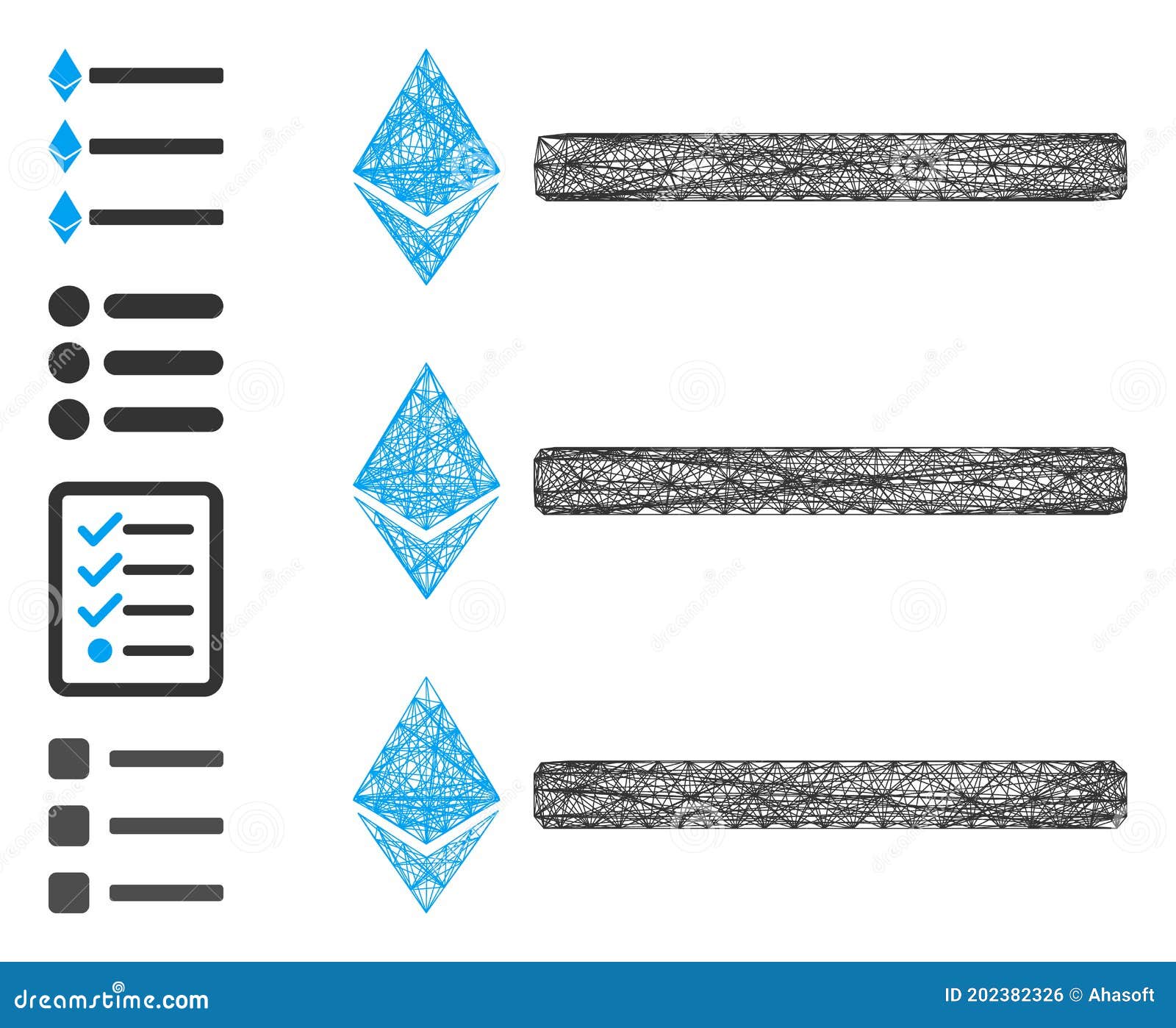 Net Ethereum List Vector Mesh Stock Vector - Illustration of modeling ...