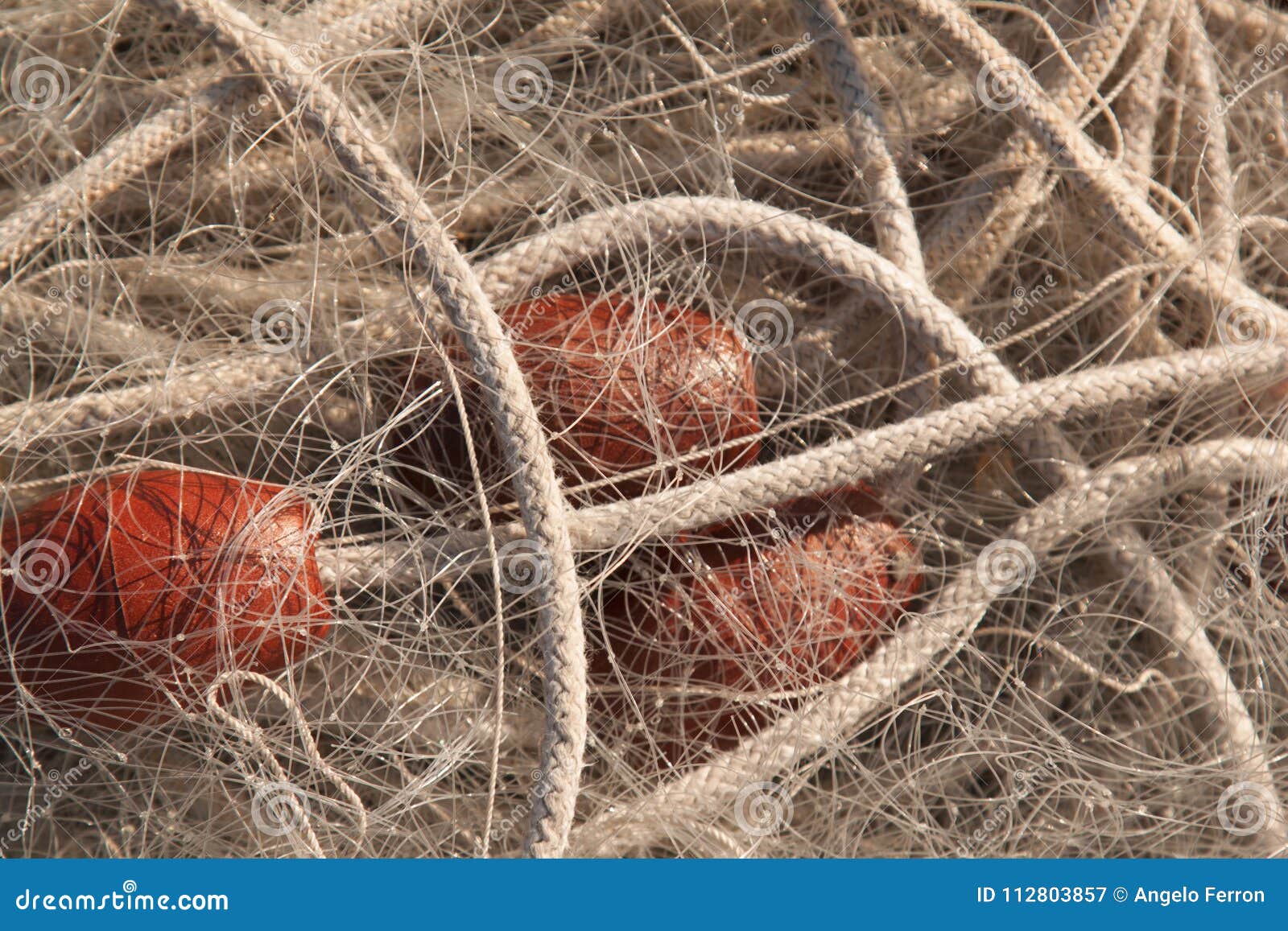 Net and Floats for Deep Sea Fishing Stock Image - Image of trap, sheet ...