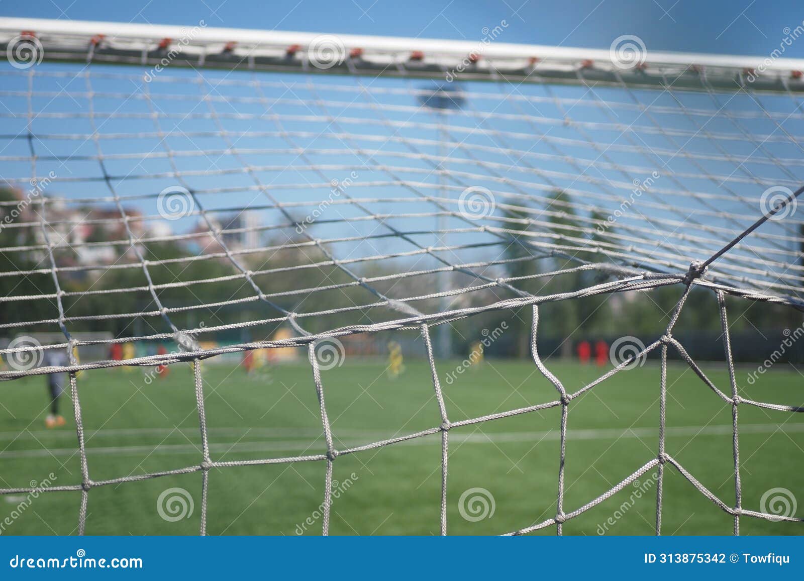 Net of a Goal of a Football Stadium Stock Photo - Image of ball ...