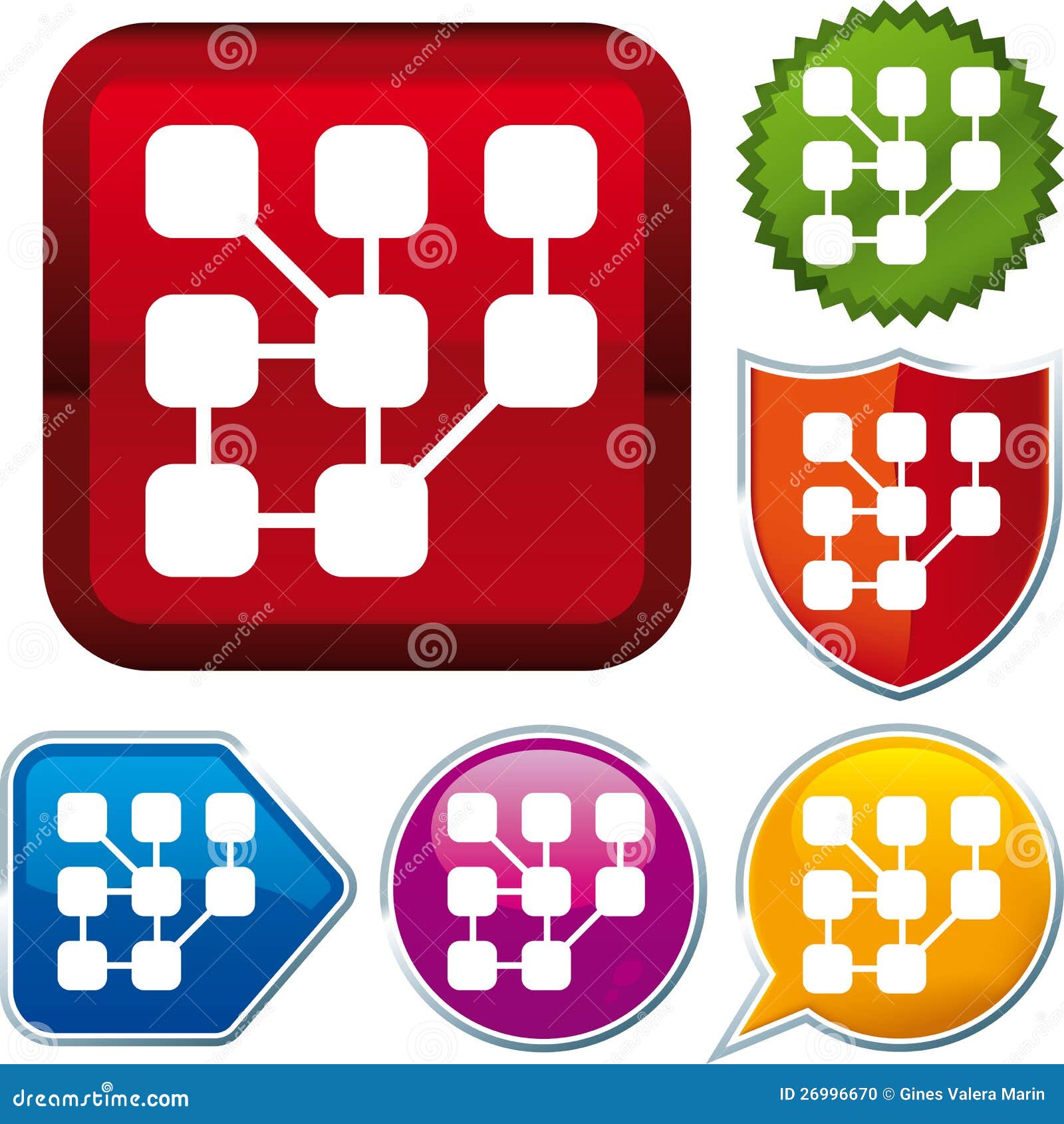 Net icon stock vector. Illustration of connection, button - 26996670