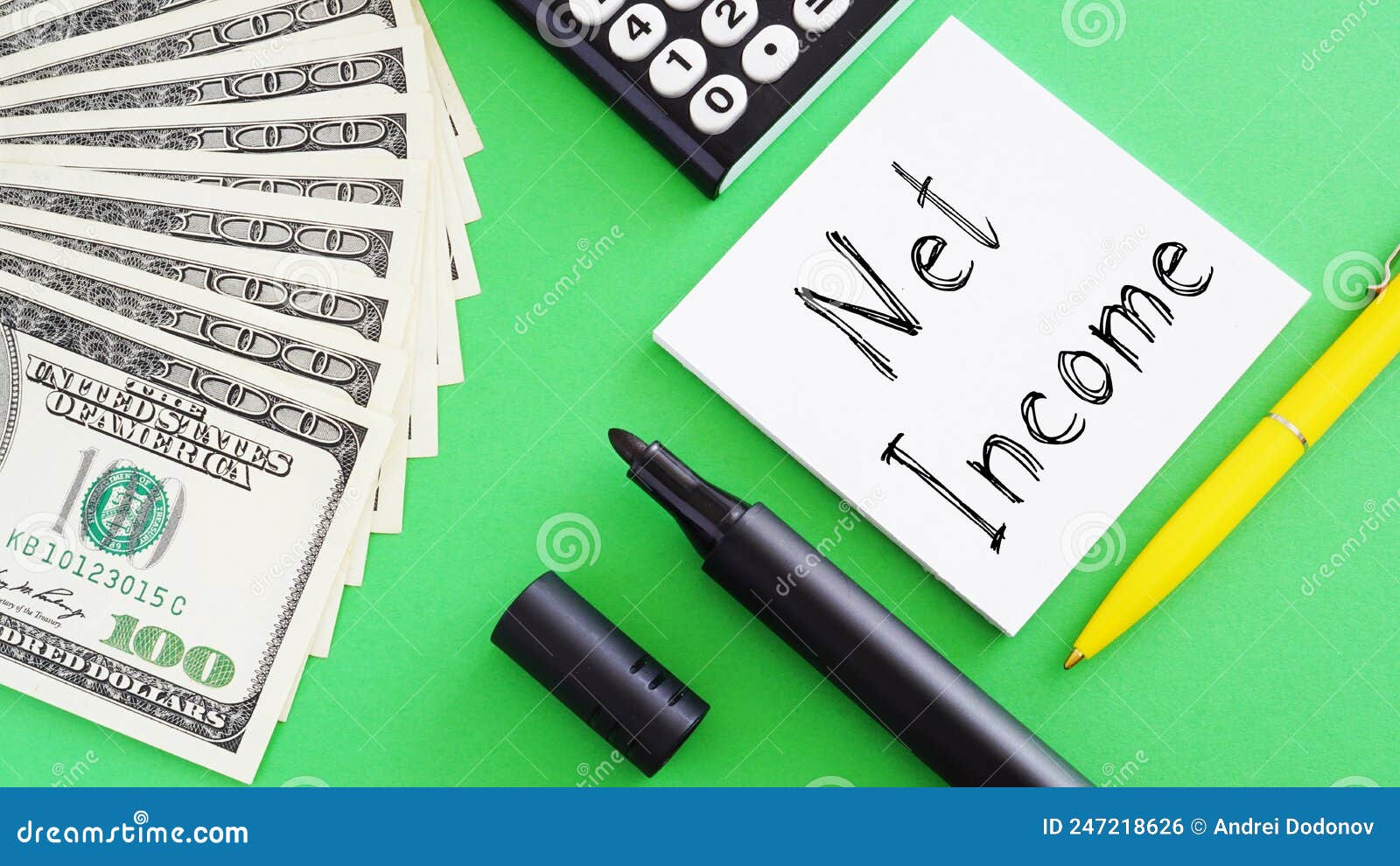 Net Income is Shown Using the Text Stock Photo - Image of cash, value ...