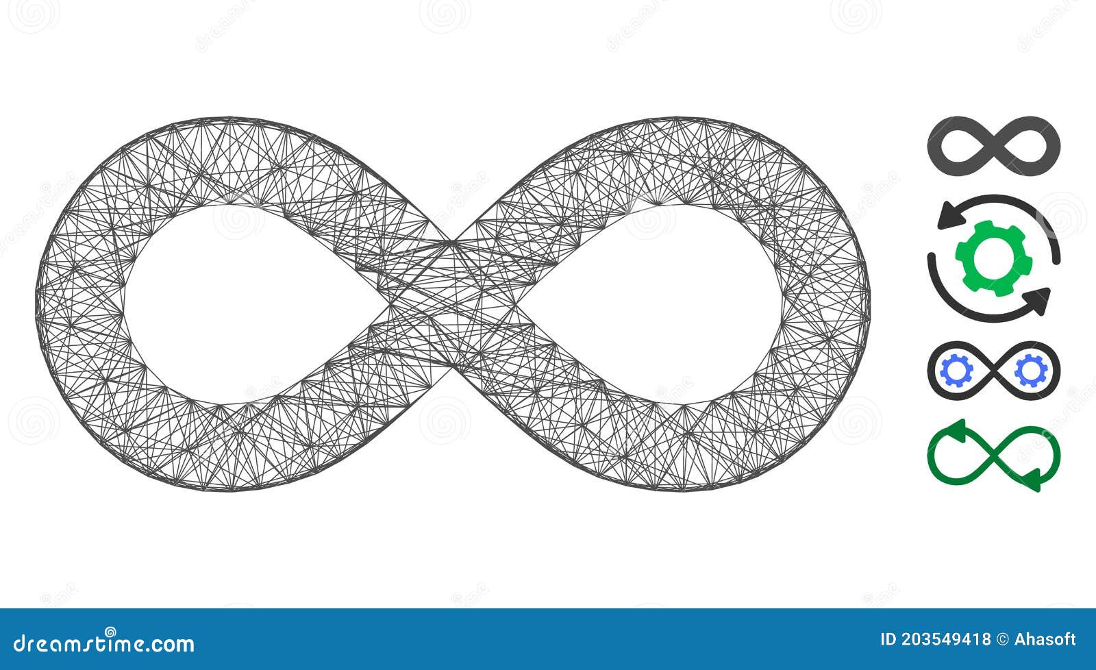 Net Infinity Vector Mesh stock illustration. Illustration of future ...