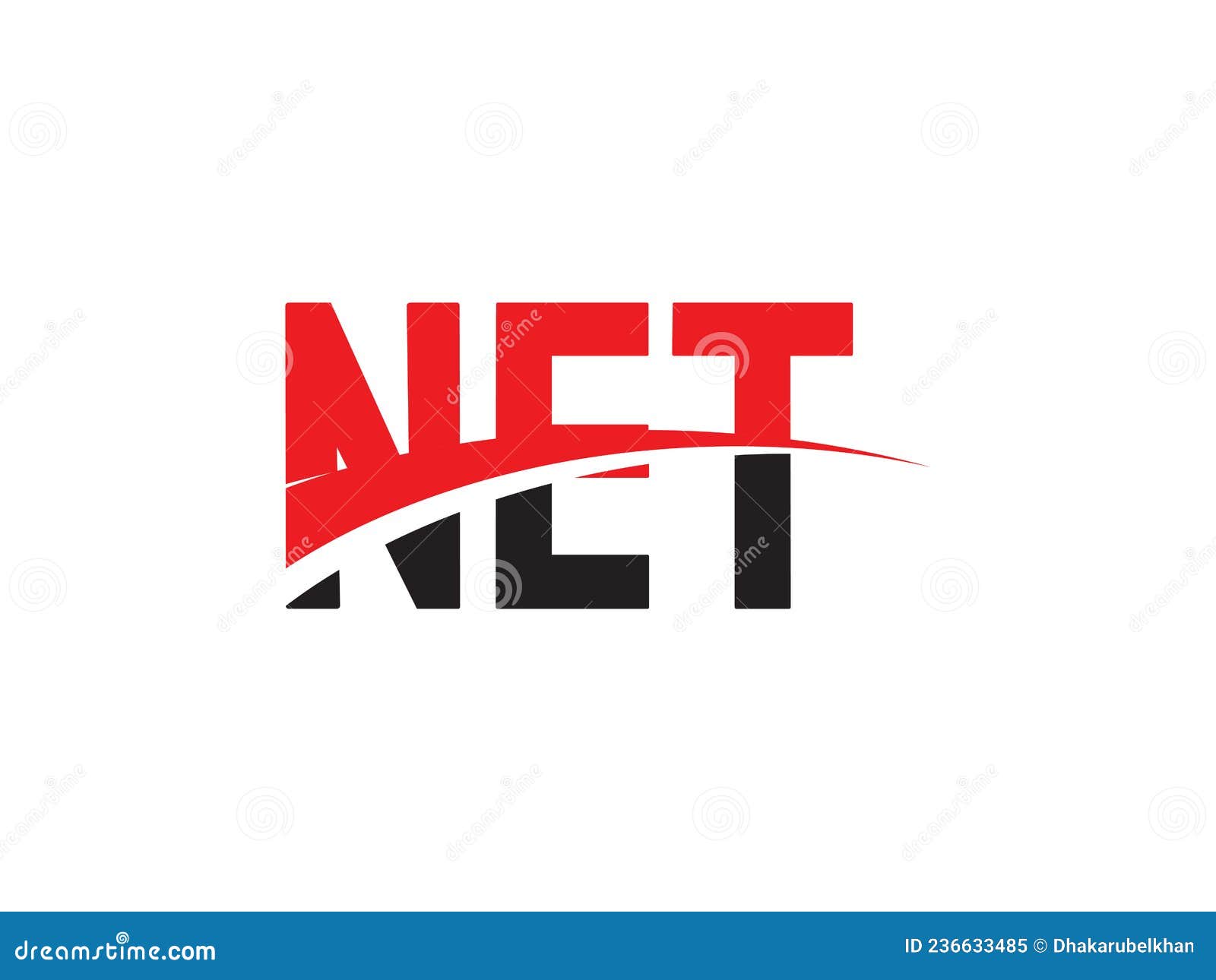 NET Letter Initial Logo Design Vector Illustration Stock Vector ...