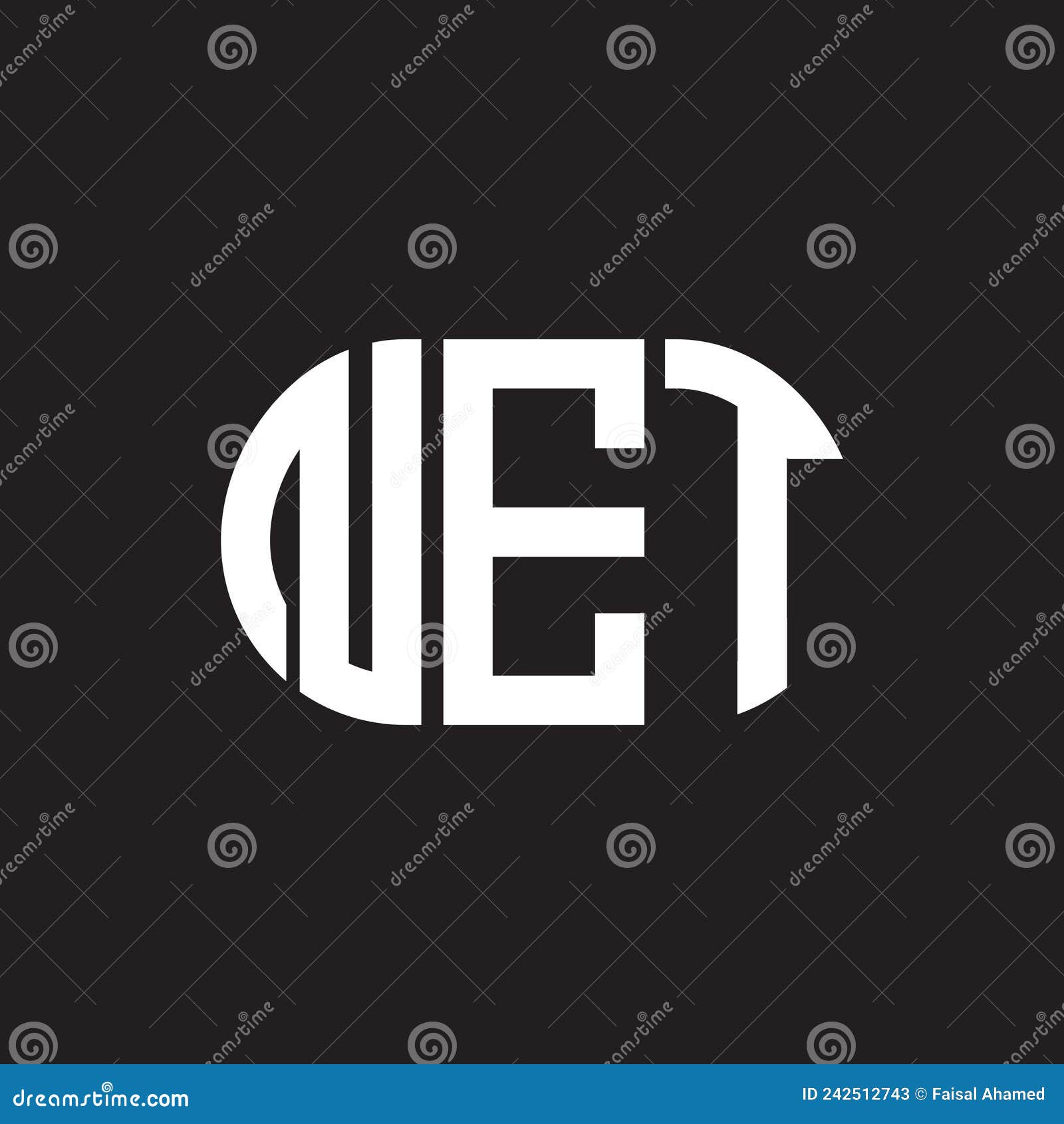NET Letter Logo Design on Black Background. NET Creative Initials ...