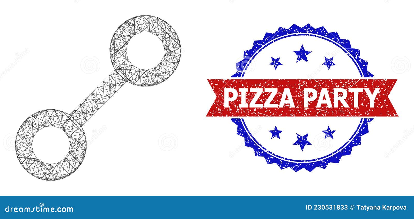 Net Link Web Mesh and Textured Bicolor Pizza Party Watermark Stock ...