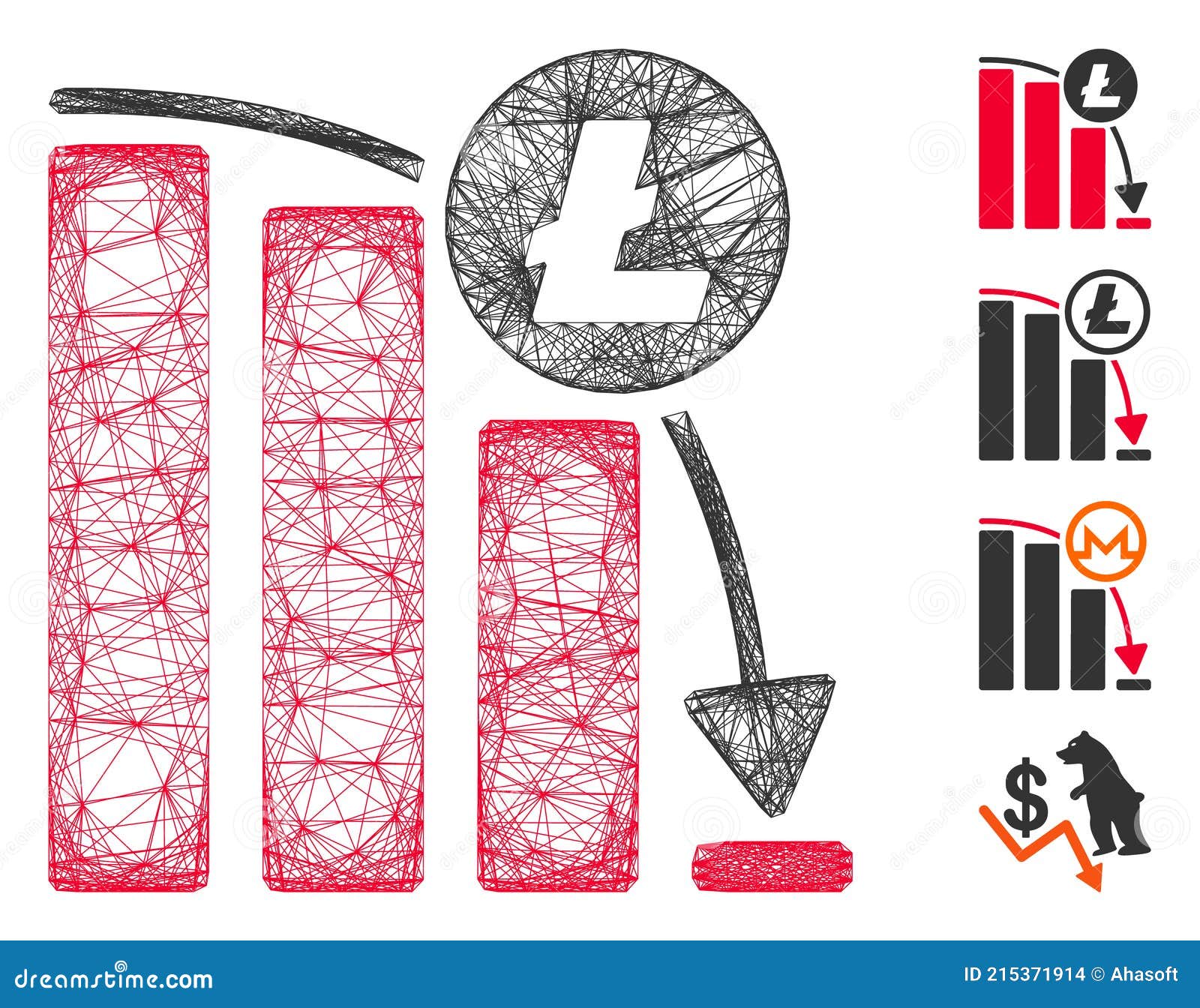 Litecoin Epic Fail Chart Mosaic And Scratched Rectangle Too Late Stamps ...