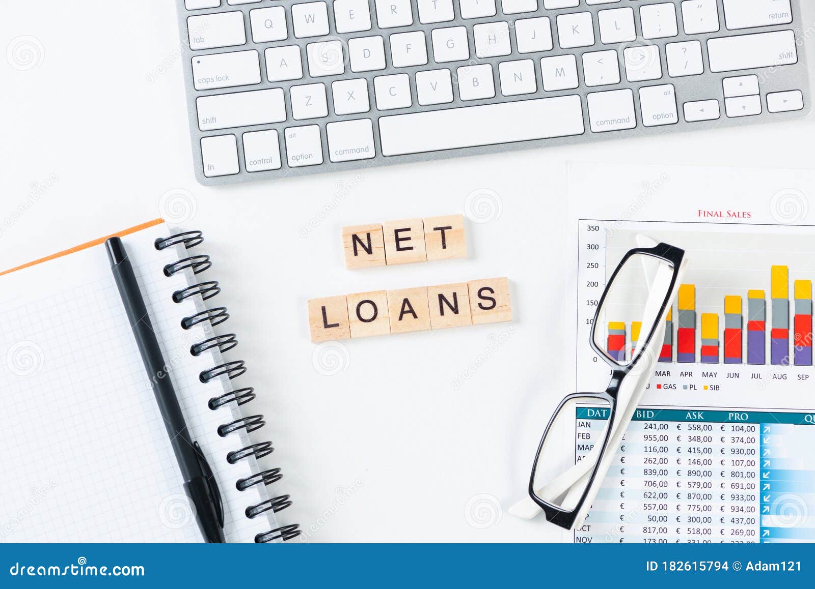 Net Loans Concept with Letters Stock Photo - Image of investment, money ...