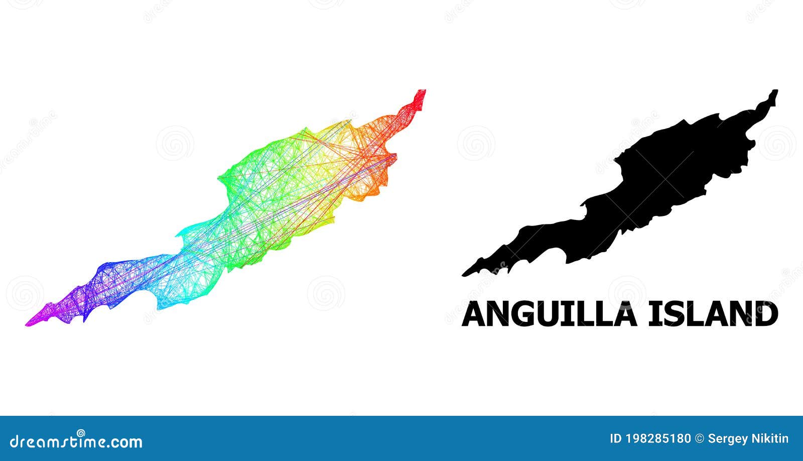 Map Of Anguilla Island Cartoon Vector | CartoonDealer.com #123384295