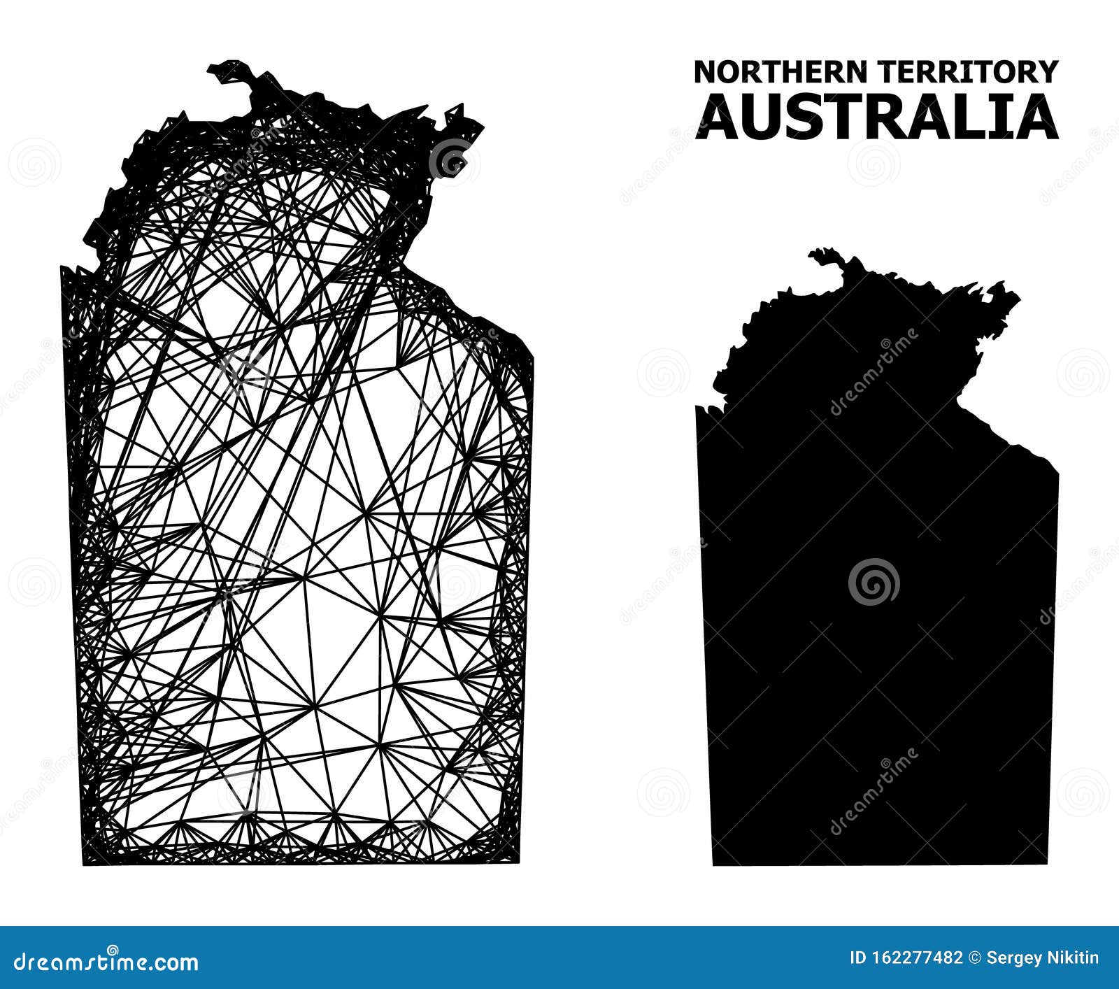 Net Map of Australian Northern Territory Stock Vector - Illustration of ...