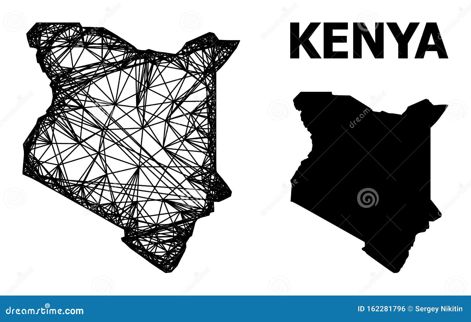 Linear Kenya Map Icon From Countrymaps Outline Collection. Thin Line ...